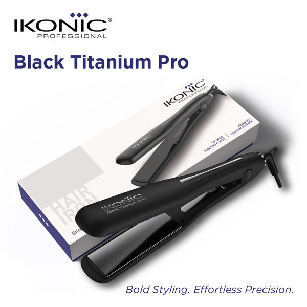 Ikonic Hair Straightener - Black Titanium Pro – IKONIC WORLD